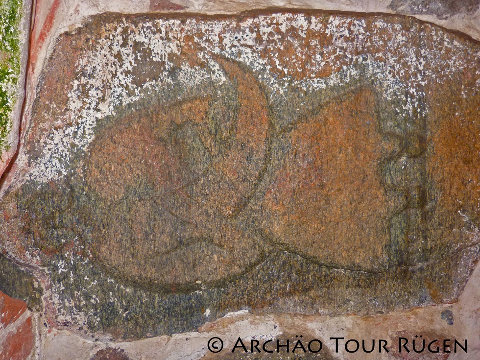 Svantevit stone in the church Altenkirchen